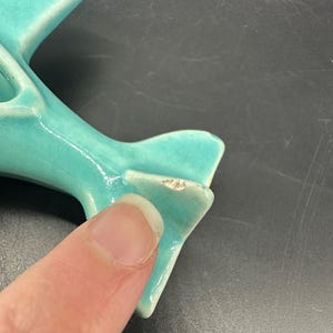 Vintage Airplane Trinket Dish Mini Planter Turquoise Mid Century ...