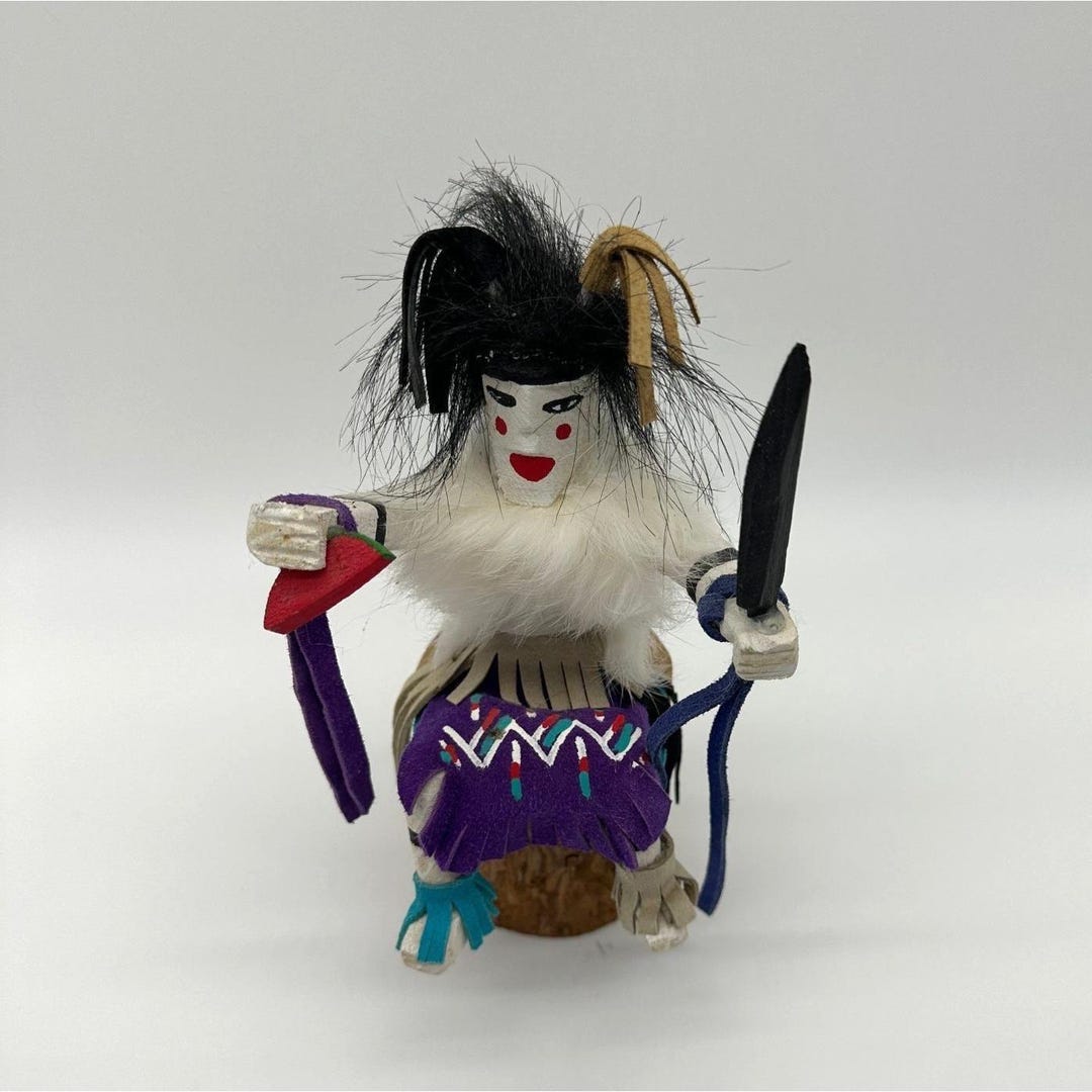 Vintage Native American Hopi Kachina Clown Doll Watermelon Numbered ...