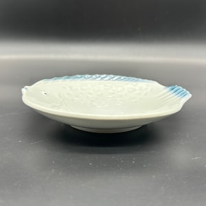 Puffer Fish Plate Gray Blue Dish Ceramic Kitschy Sushi Serving Tray 6 ...