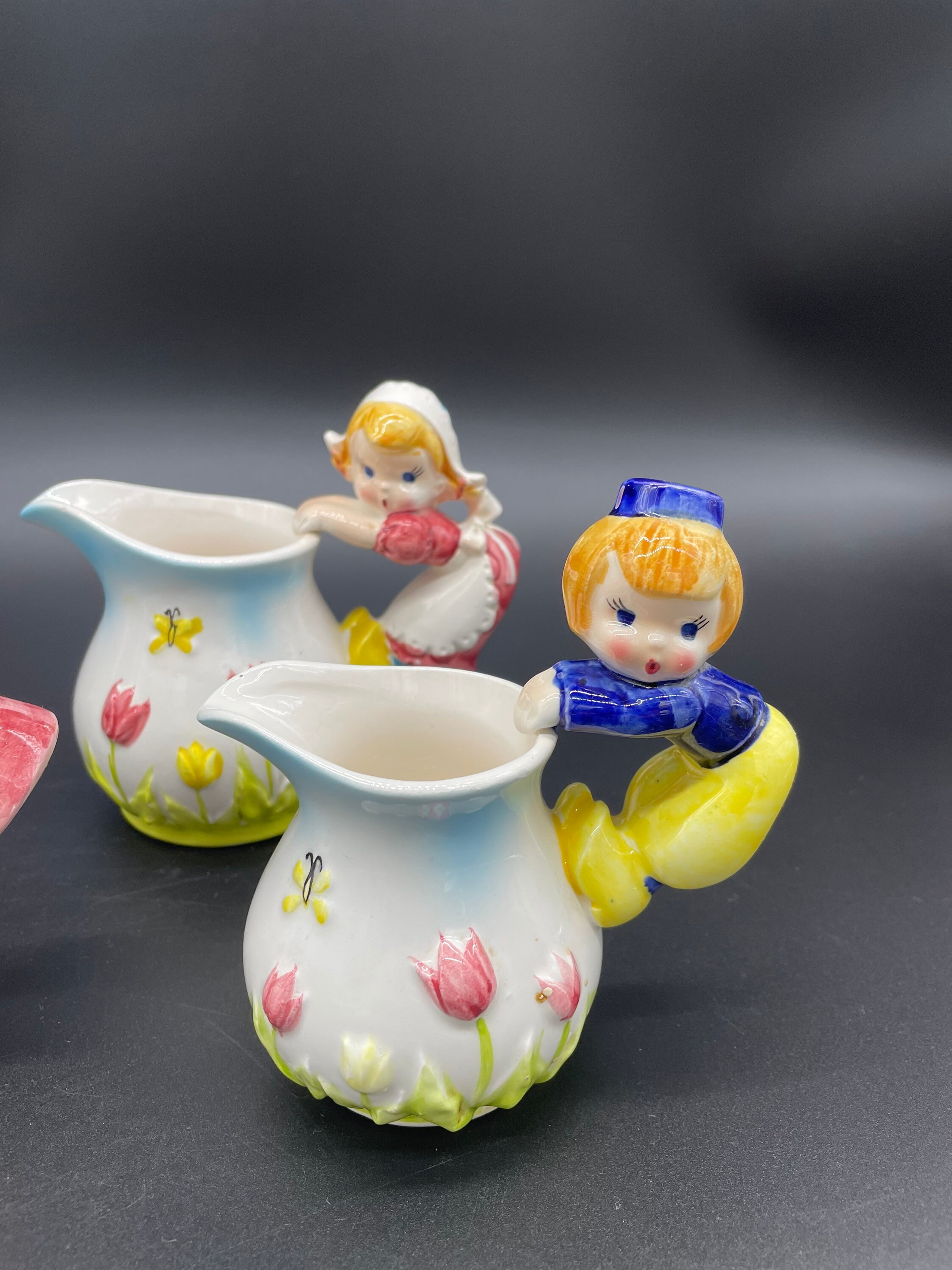 Lefton Dutch Measuring Cups Vintage Boys and Girls Ceramic | Etsy