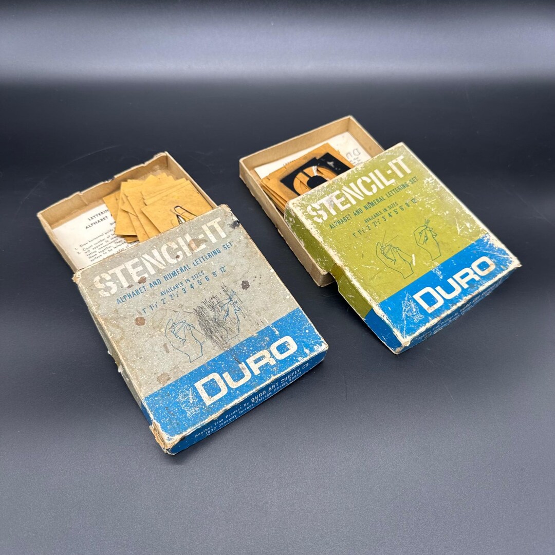 Vintage Letter Stencils Duro Stencil It Lettering Sets 1960s as is ...