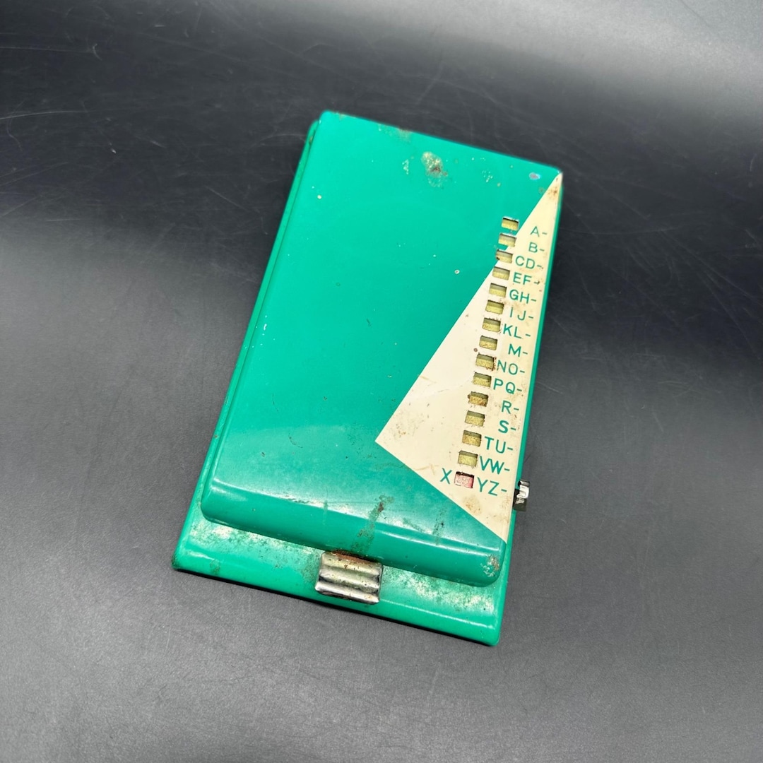 Vintage Green Metal Address Book Pop up Tabs Mid Century Retro ...