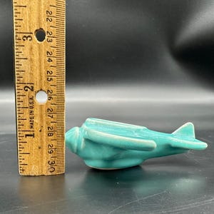 Vintage Airplane Trinket Dish Mini Planter Turquoise Mid Century ...