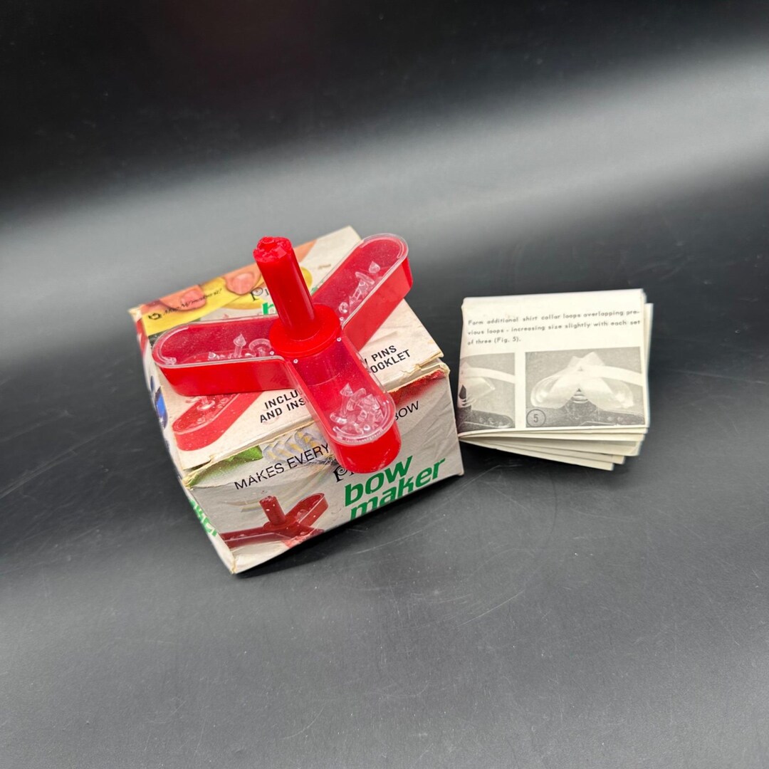 Pixie Bow Maker Vintage 80s Craft Gift Wrapping Tool Original Box ...