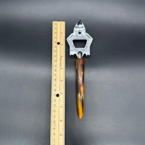 Vintage Can Tapper Bottle Jar Opener Lid Lift Marbled Butterscotch ...