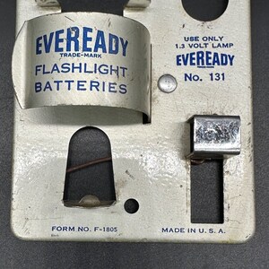 Vintage Eveready Battery Bulb Tester USA Aluminum Not Working Gray Blue ...