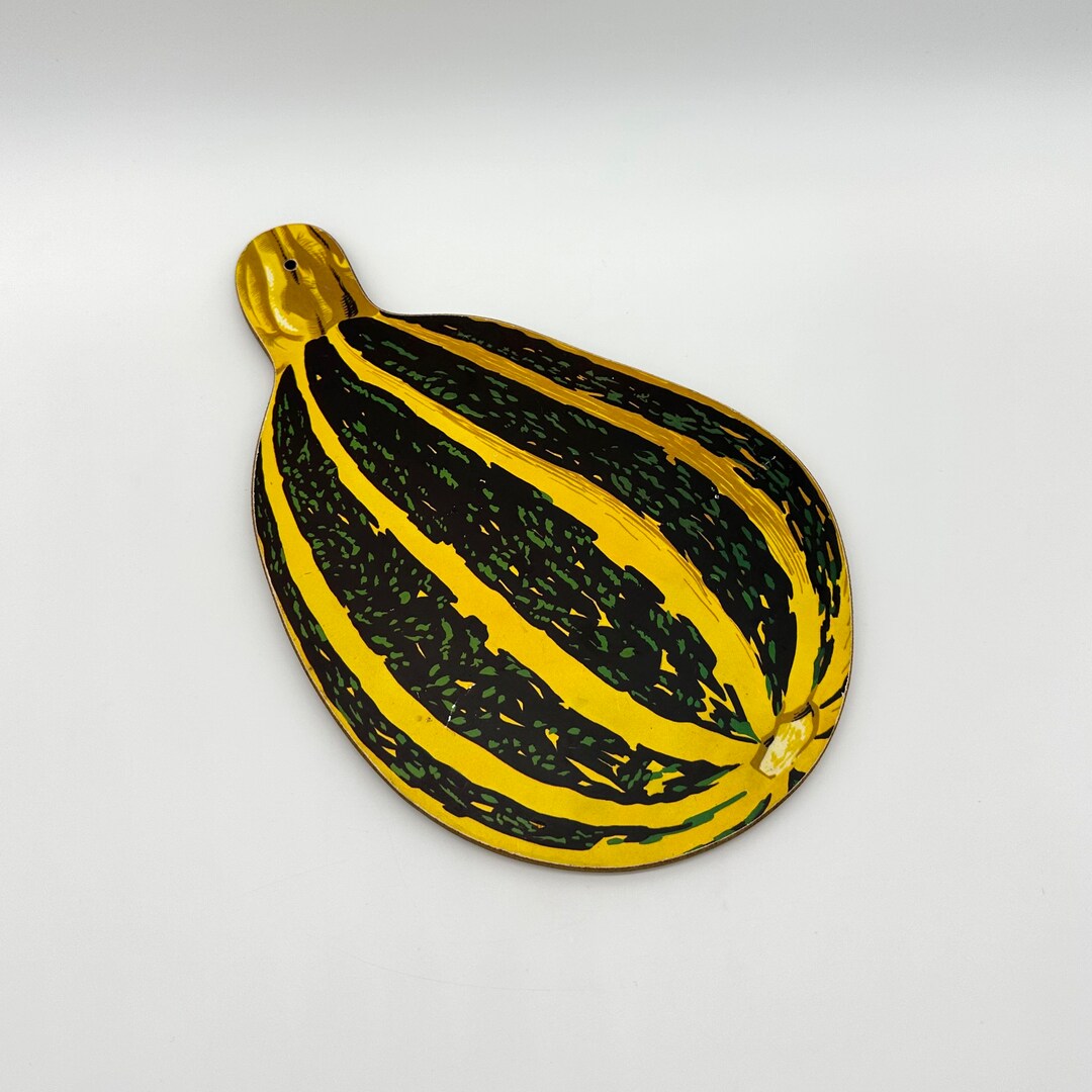 Vintage Pumpkin Squash Wall Hanging Nevco Japan Kitschy Green Yellow ...