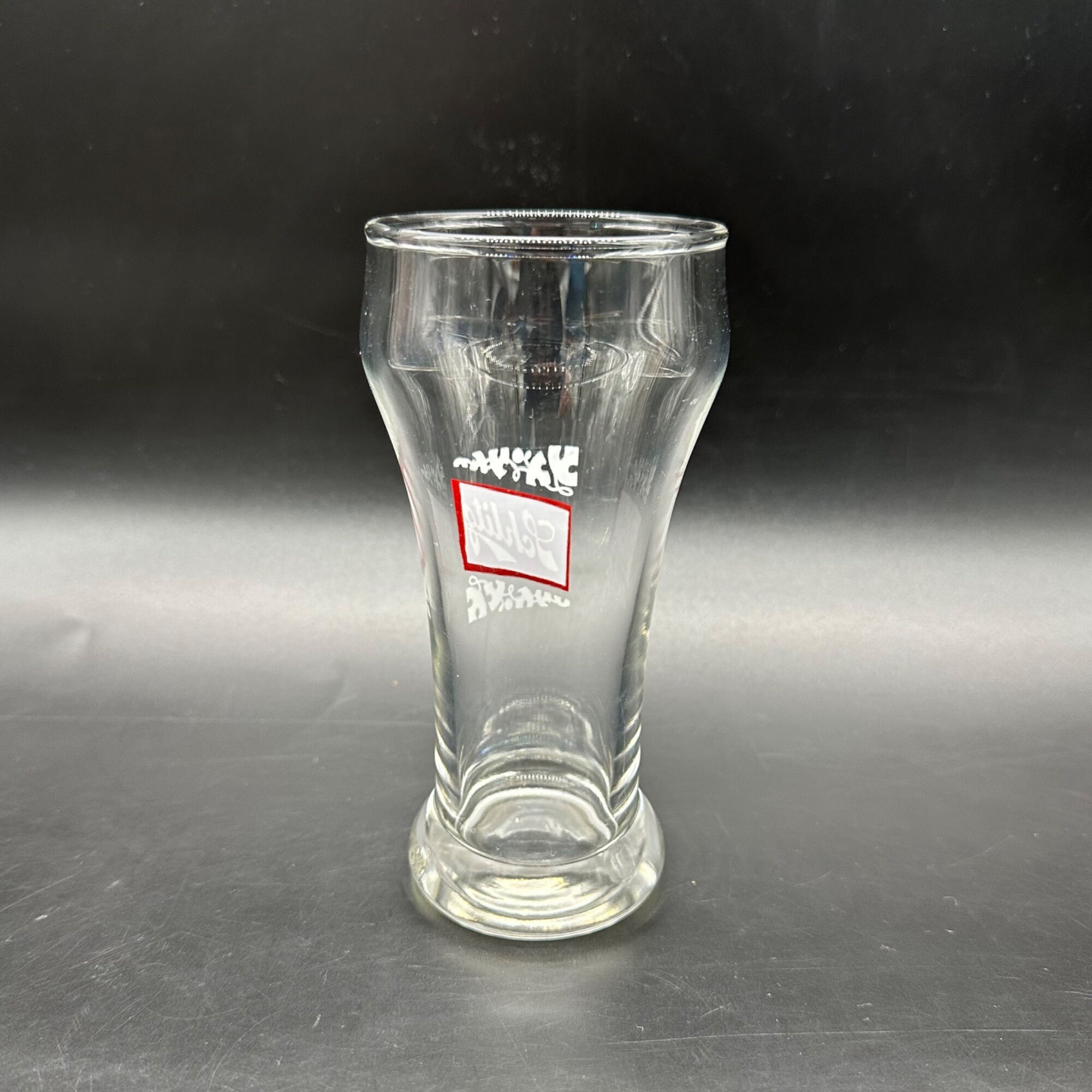 Vintage Schlitz Beer Flat Bottom Glass the One That Made Milwaukee ...