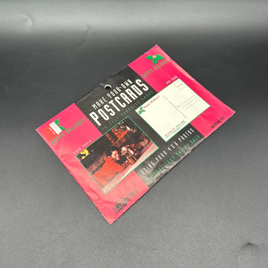 Vintage Make Your Own Postcard Adhesive Photo Cards Christmas USA New ...