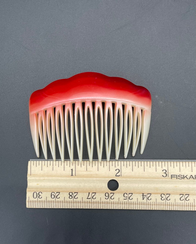 Vintage Hair Slide Clips Ombre Pink Red Modele Depose France - Etsy