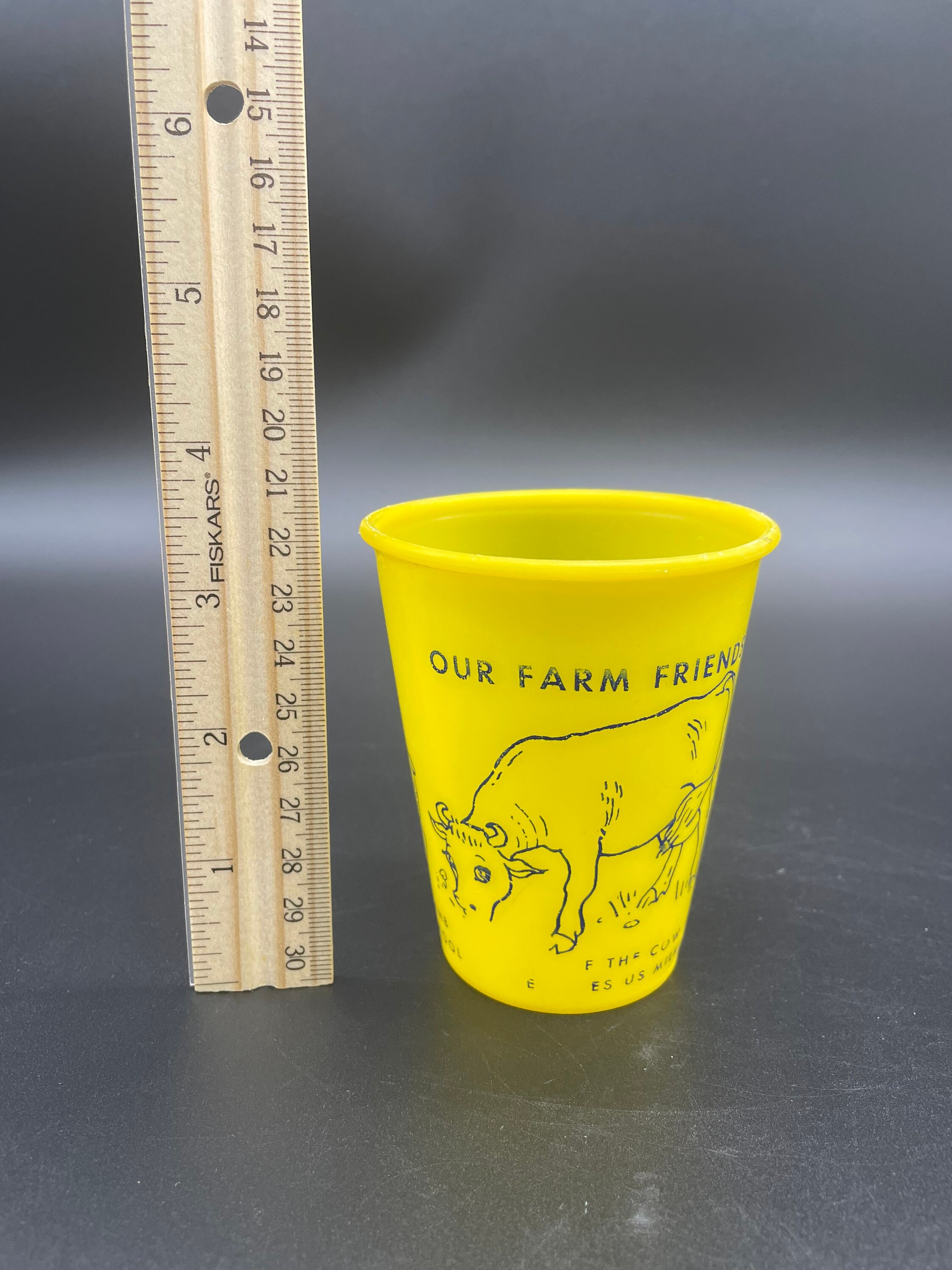 Vintage Kids Cup Farm Friends Plastic Cow Lamb Chicken - Etsy