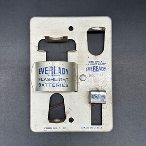 Vintage Eveready Battery Bulb Tester USA Aluminum Not Working Gray Blue ...