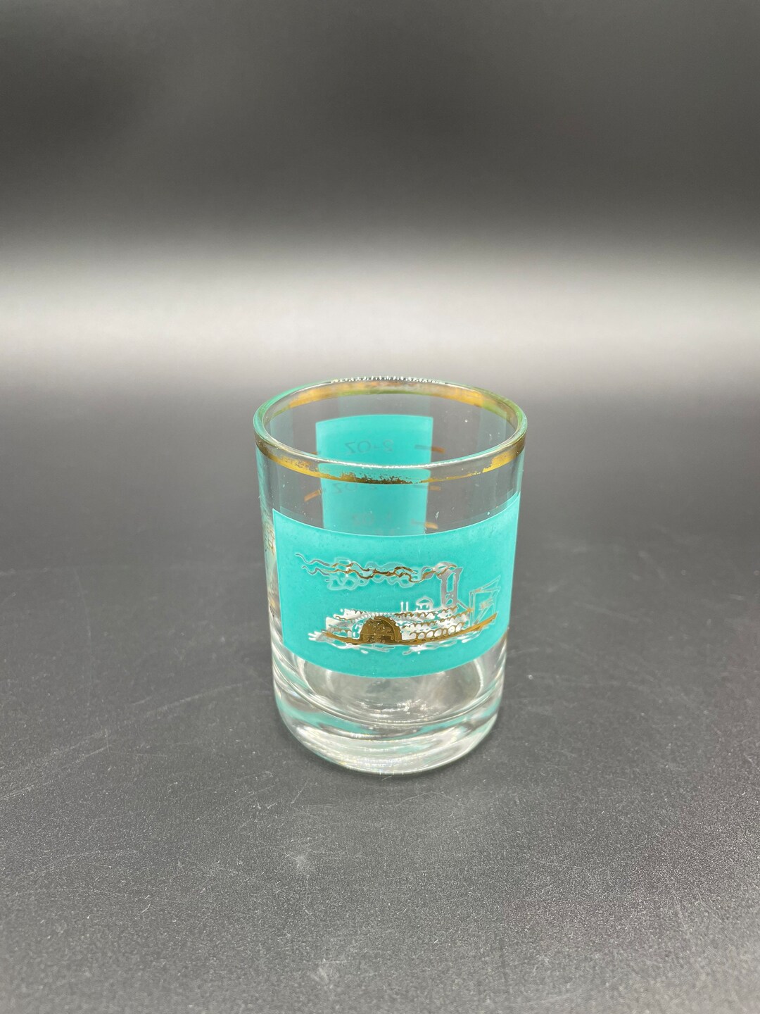 Vintage Shot Glass Libbey Southern Comfort Steamboat Double Jigger 3 Oz ...