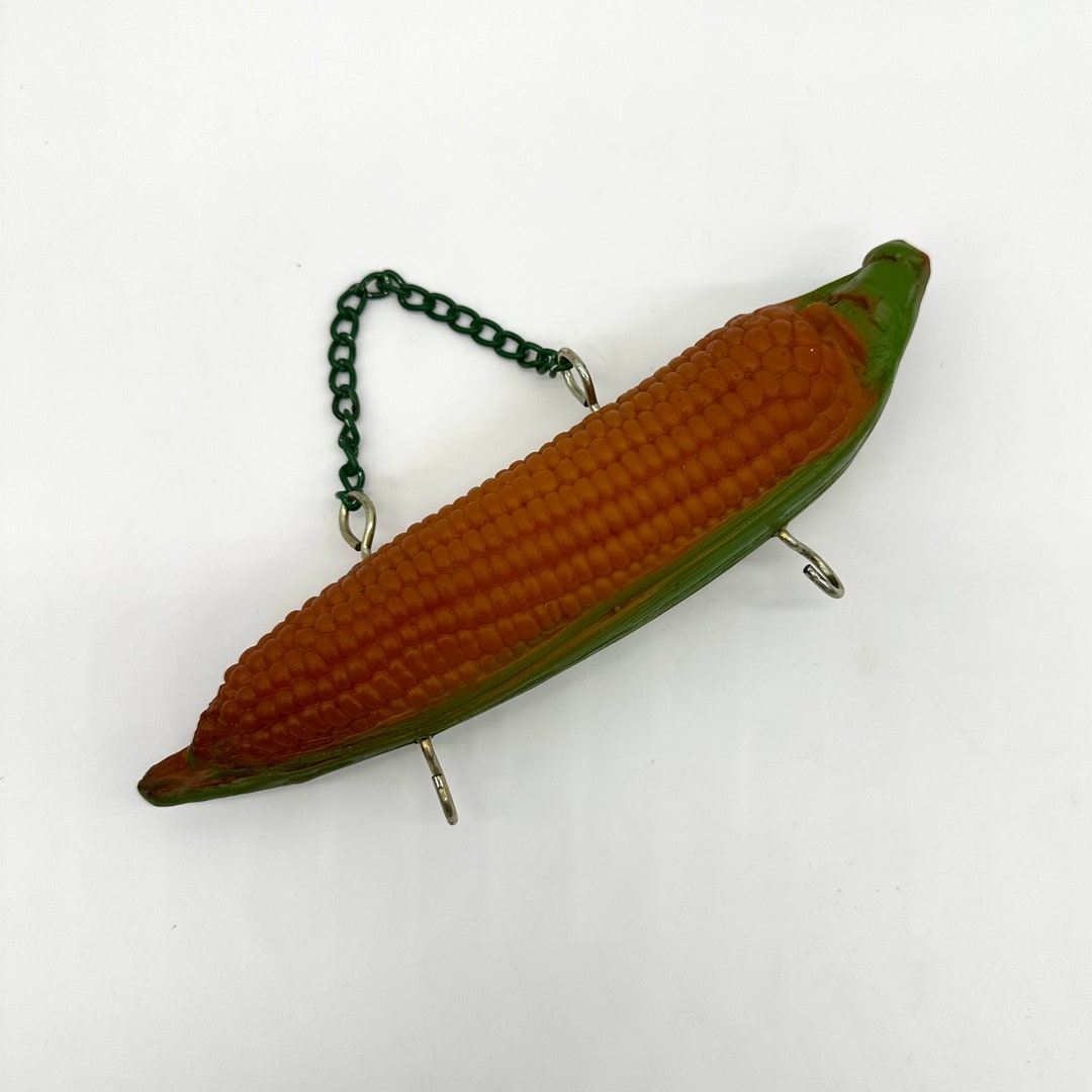 Vintage Key Holder Hooks Rack Corn Hanging Corny Kitsch Vegetable ...