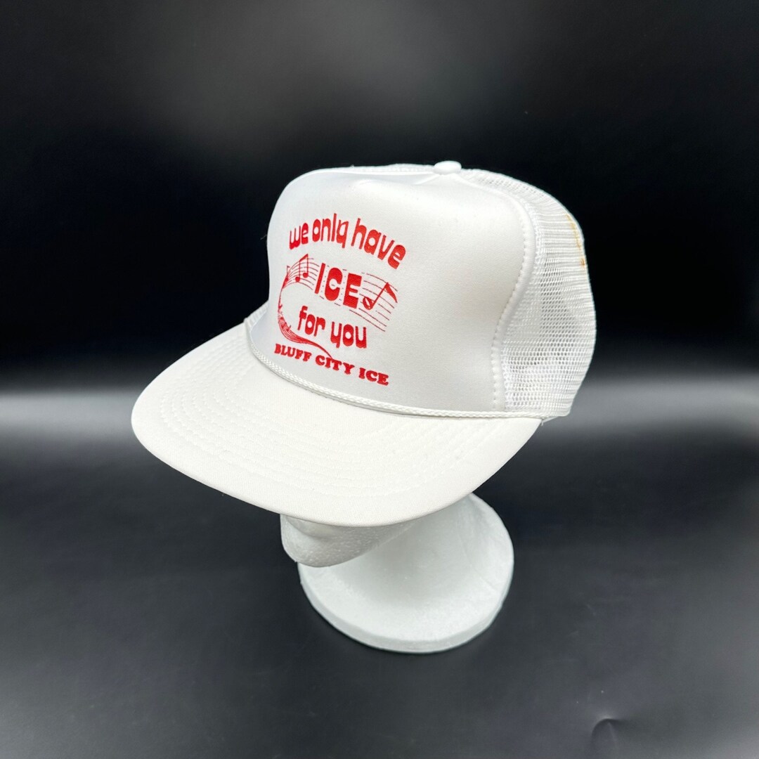 Vintage Snapback Hat Cap Foam Front White Mesh Robe Ice for You Pun ...
