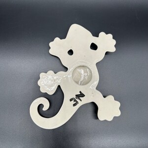 Gecko Lizard Wall Climbing Hanging Green Pink Ceramic Ceramic Decor ...