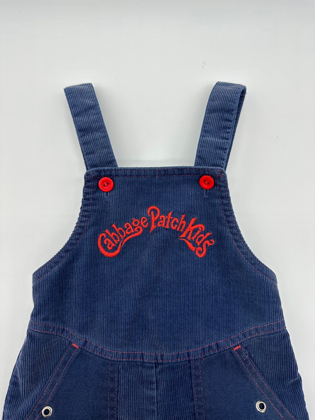 Vintage Childrens Overalls Cabbage Patch Kids 2T Corduroy Embroidered ...