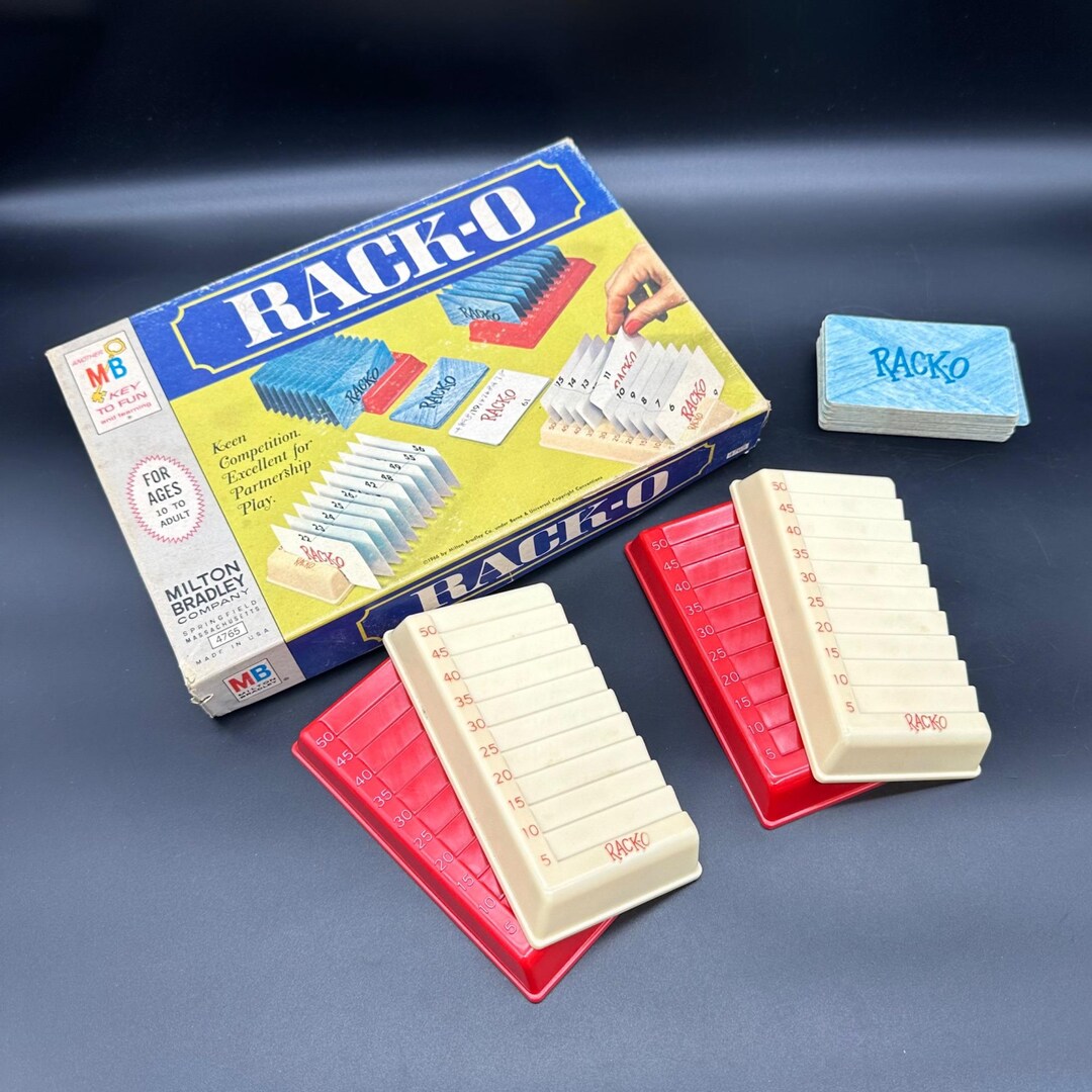 Vintage 1961 Rack O Card Game Milton Bradley Complete Set Original Box ...