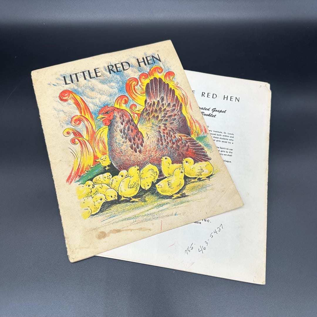 Vintage Sunday School Lesson Booklet Little Red Hen Story Book 60s ...