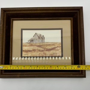 Vintage Print Abandoned Farmhouse Prairie Signed Numbered Larry Greer ...