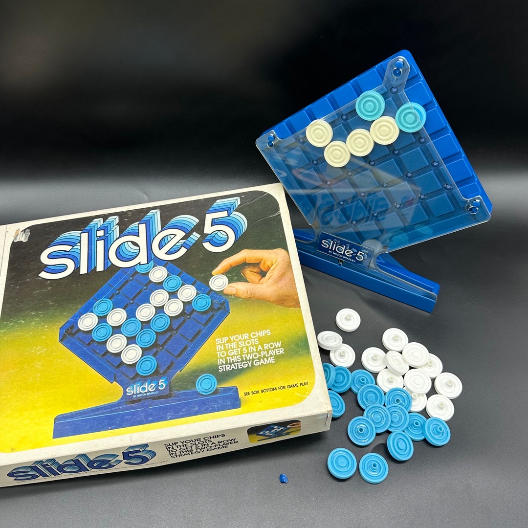 Vintage Slide 5 Game 1980 Milton Bradley USA Family Fun Night Strategy ...