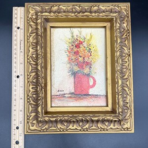 Vintage Flower Picture Ornate Gold Frame Print Floral Pitcher - Etsy
