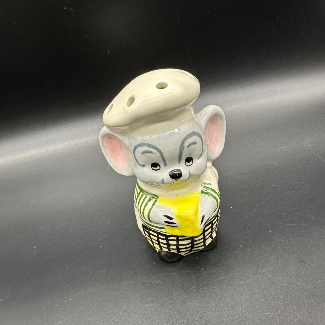 Vintage Chef Mouse Parmesan Cheese Shaker Ceramic Kitsch ...