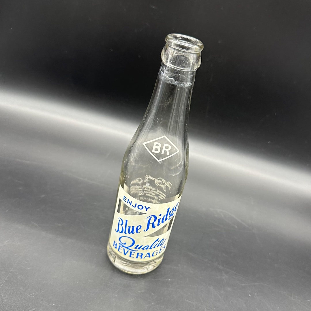 Vintage Blue Ridge Soda Soda Bottle St Louis Missouri Blue White Glass ...
