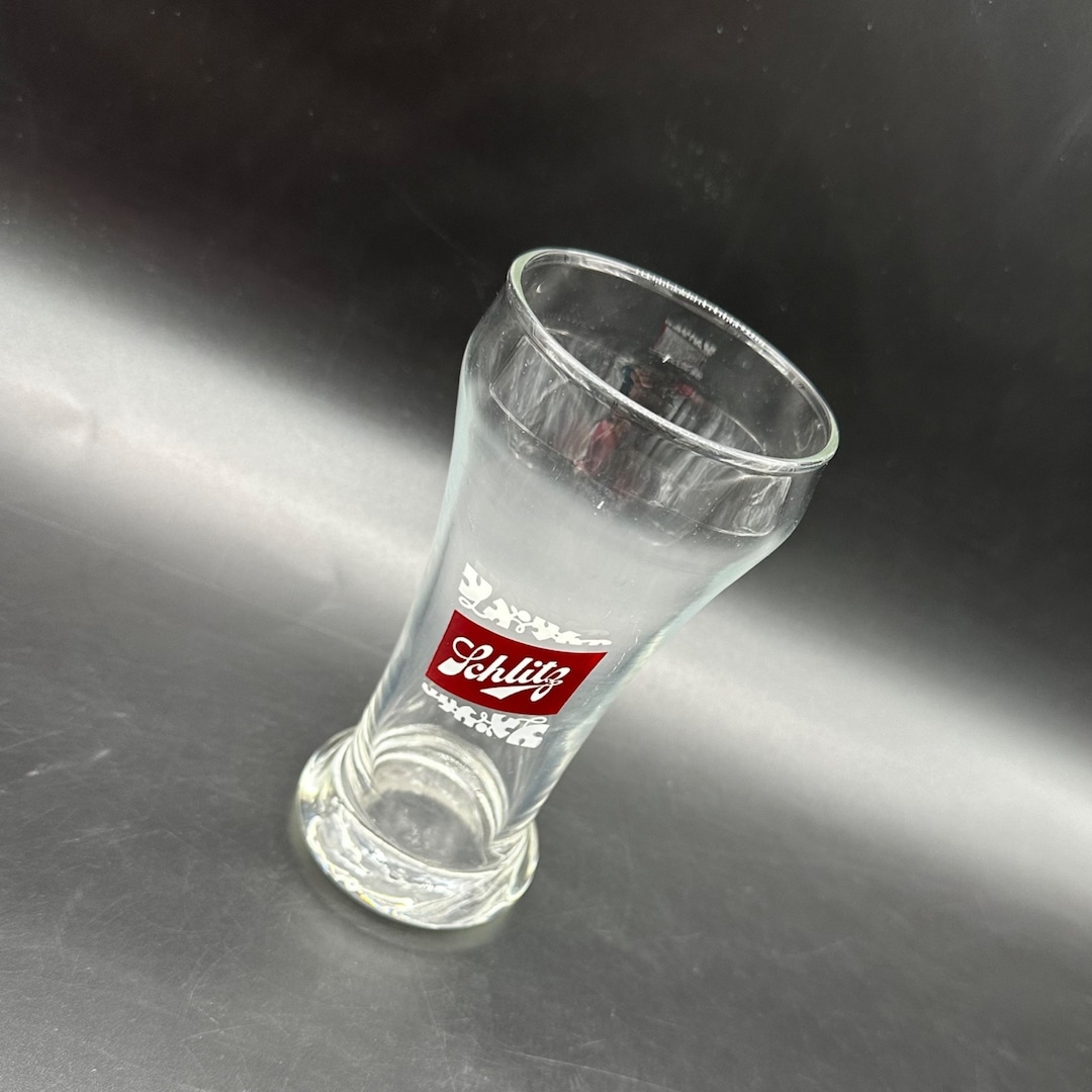 Vintage Schlitz Beer Flat Bottom Glass the One That Made Milwaukee ...