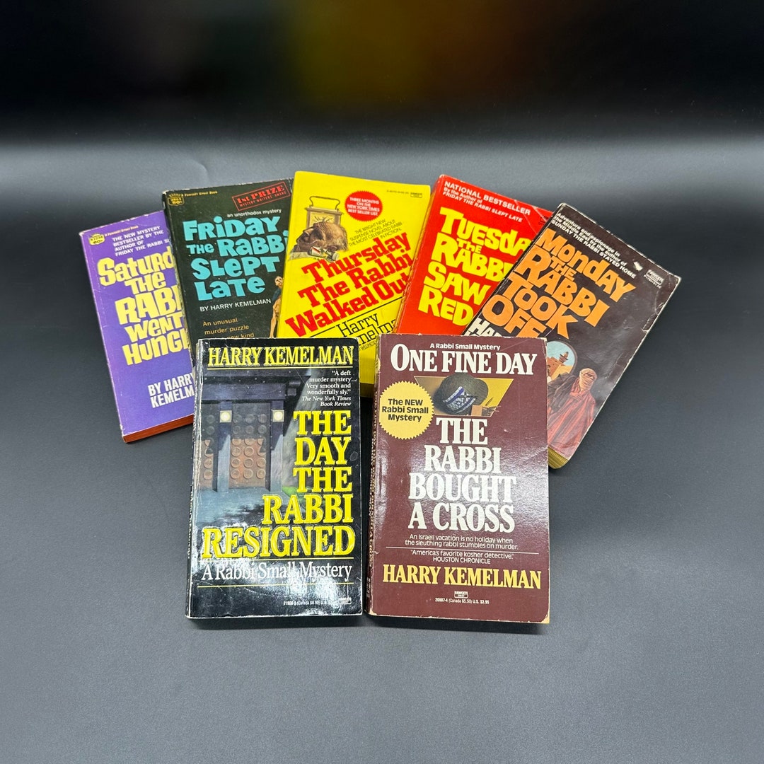 Vintage Harry Kemelman Rabbi Books 1960s to 1990s Lot of 7 Paperback ...
