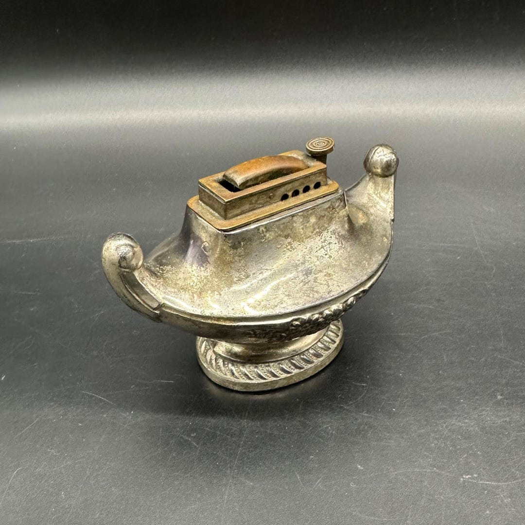 Vintage Metal Genie Lamp Cigarettes Table Lighter Made in Occupied ...