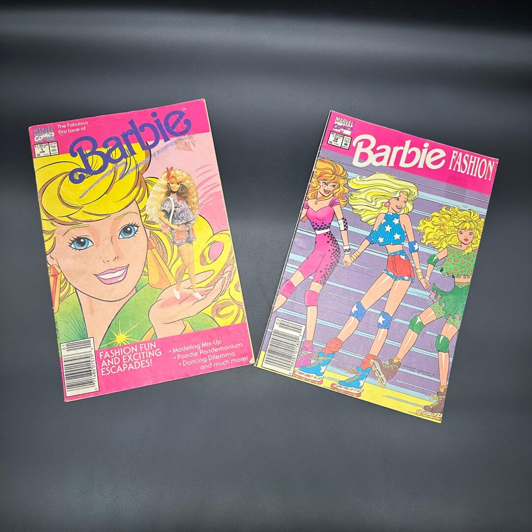 Vintage Marvel Barbie Comics 1990s Lot of 2 Pink Repurposing Crafting ...