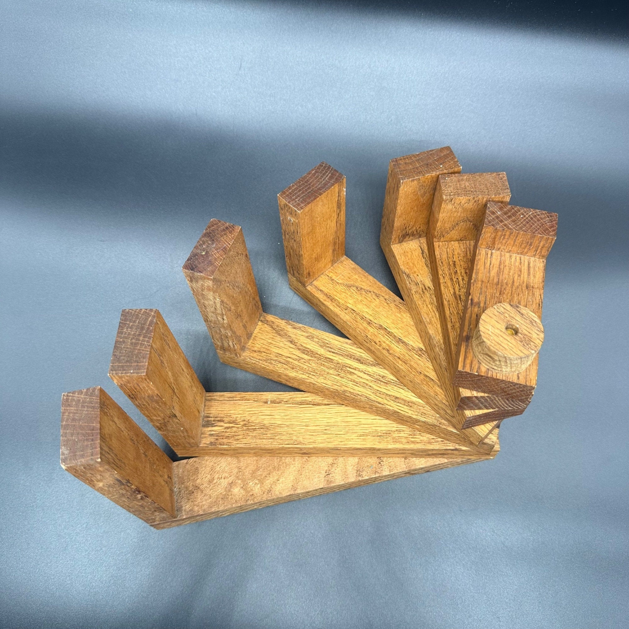 Vintage Candle Holder Wooden Reticulating Mid Century Modern 7 Candles ...