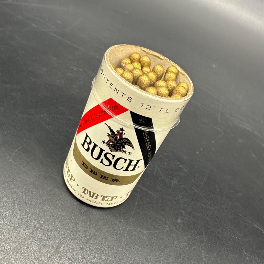 Vintage Busch Beer Can Matches Matchsticks Retro Advertising Anheuser ...