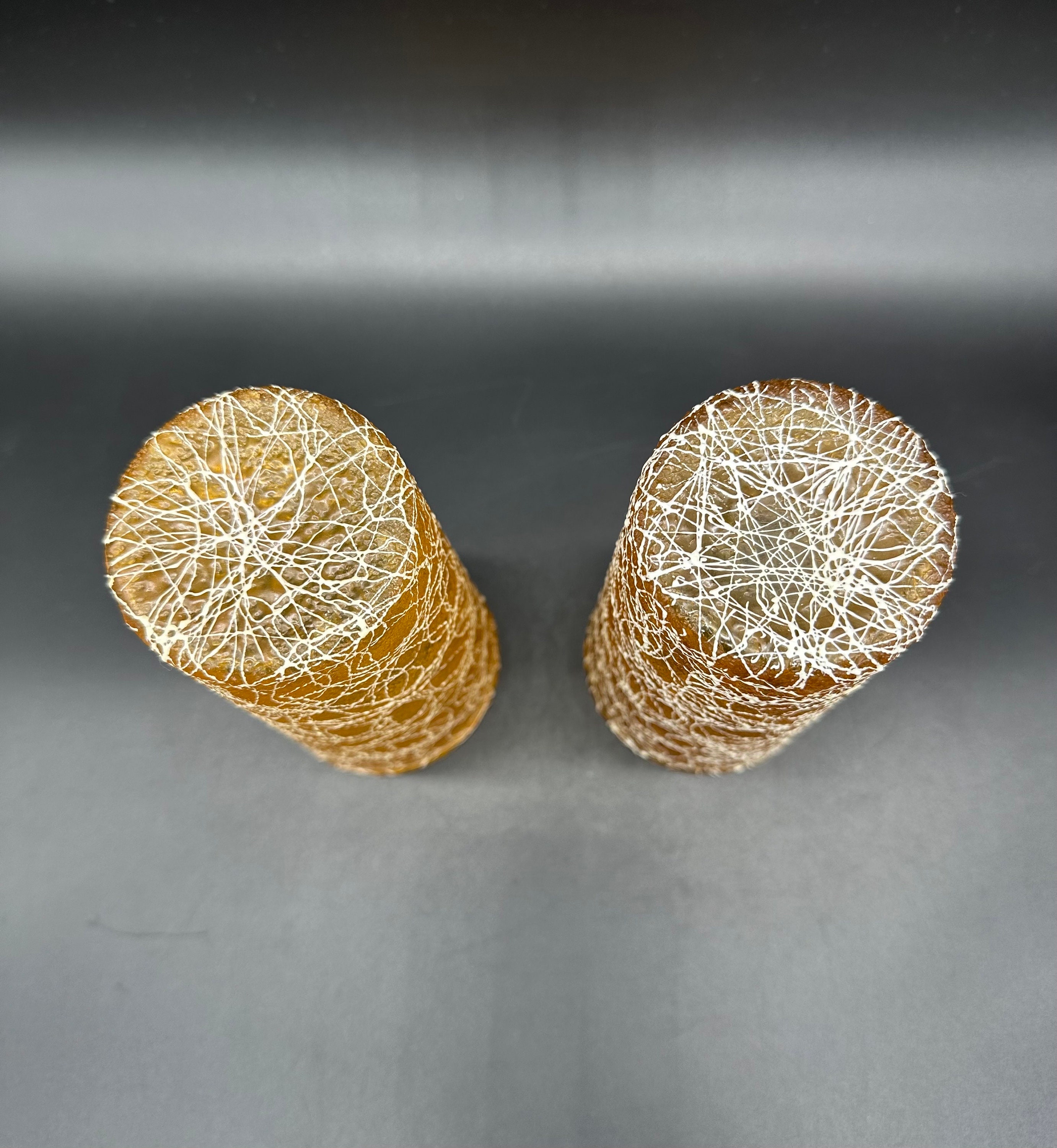 Vintage Spaghetti String Glasses Tumblers Mid Century Modern Set of 2 ...