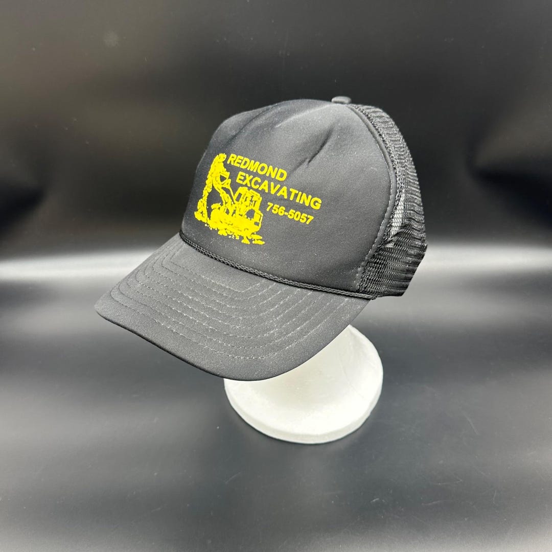 Vintage Trucker Hat Snapback Cap Mesh Back Rope Detail Redmond ...