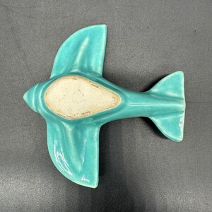 Vintage Airplane Trinket Dish Mini Planter Turquoise Mid Century ...