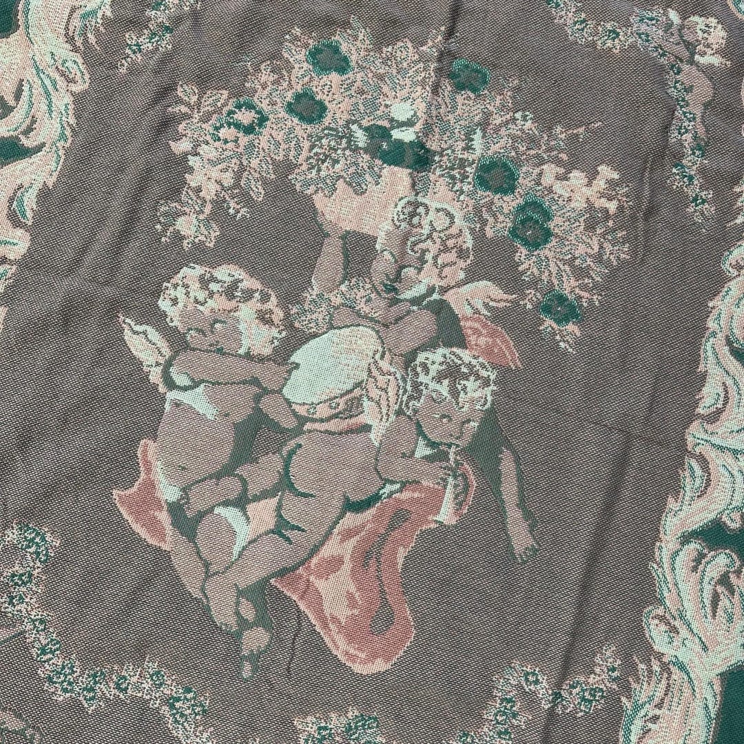 Vintage Cherub Angels Tapestry Throw Blanket Crown Crafts USA 1980s ...