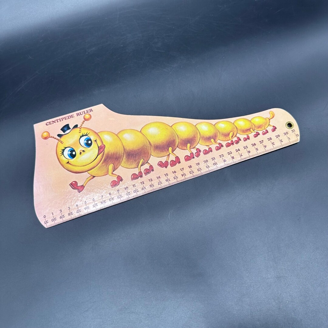 Vintage Centipede Foot Ruler Anthropomorphic Kitschy 80s Retro ...