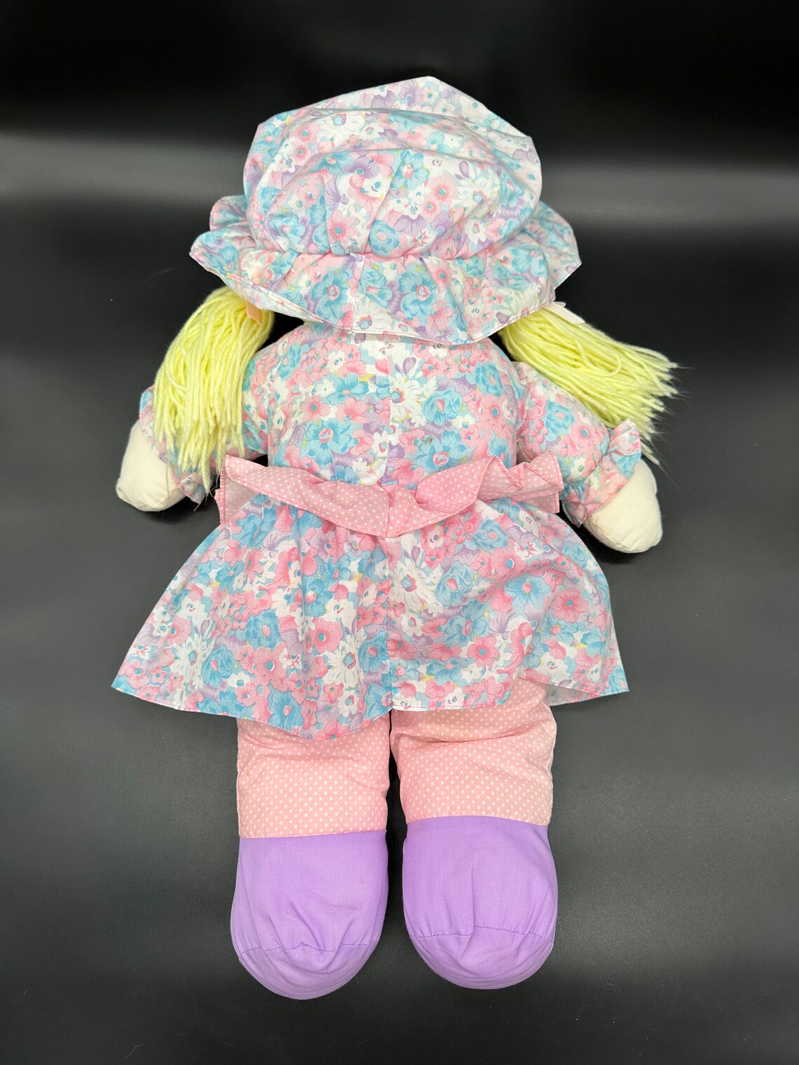 Vintage Doll Stuffed Plush Troys Toys 1992 Yarn Hair Blonde Flowers ...