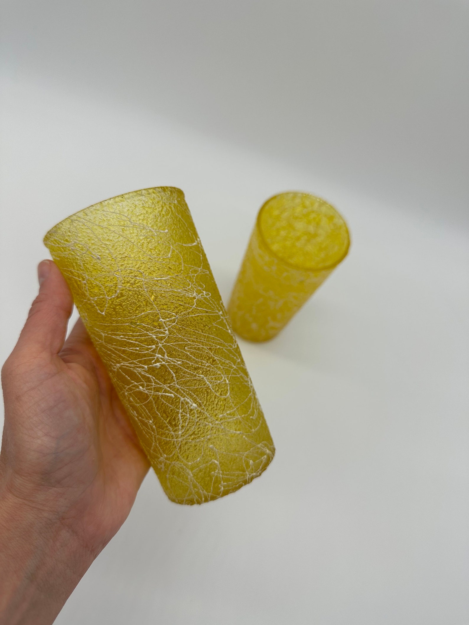 Vintage Spaghetti String Glasses Tumblers Mid Century Modern Set of 2 ...