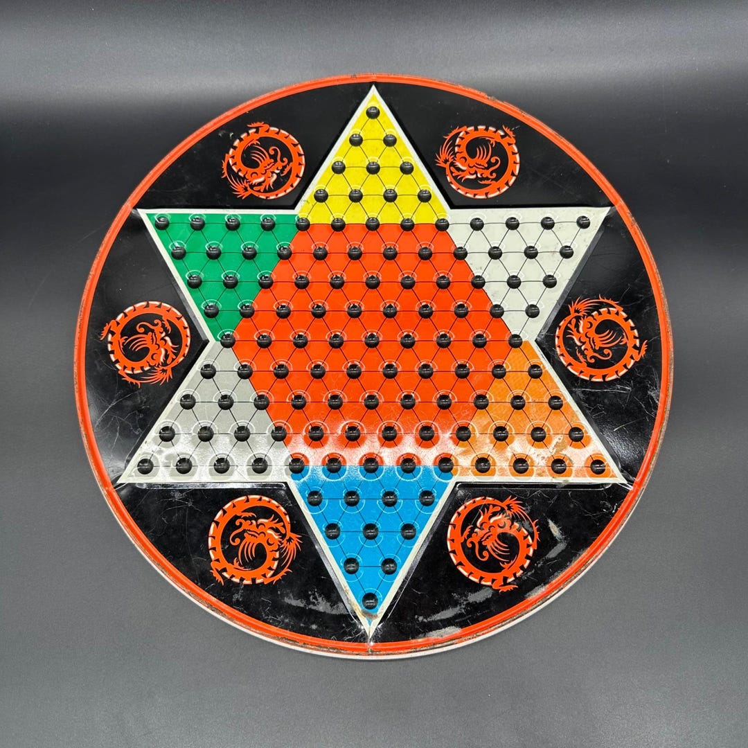 Vintage Ohio Art Chinese Checkers Double Sided Tin Game Board ONLY ...