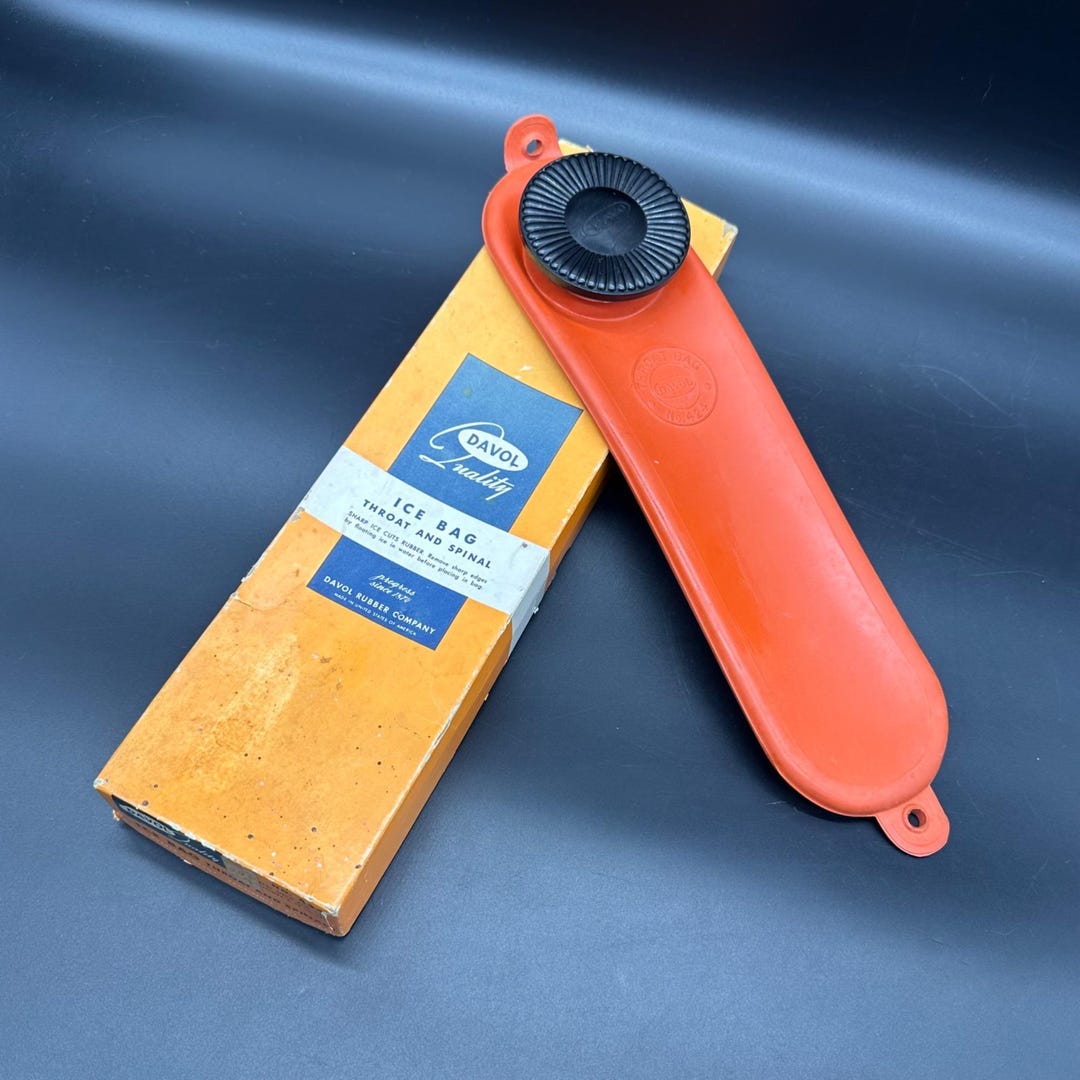 Vintage Ice Bag Davol Rubber Throat Spinal No 424 Retro Bathroom Decor ...