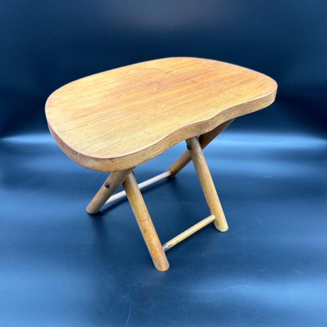 Vintage Stool Nevco Fold N Carry Milking Camp Collapsible Wooden ...