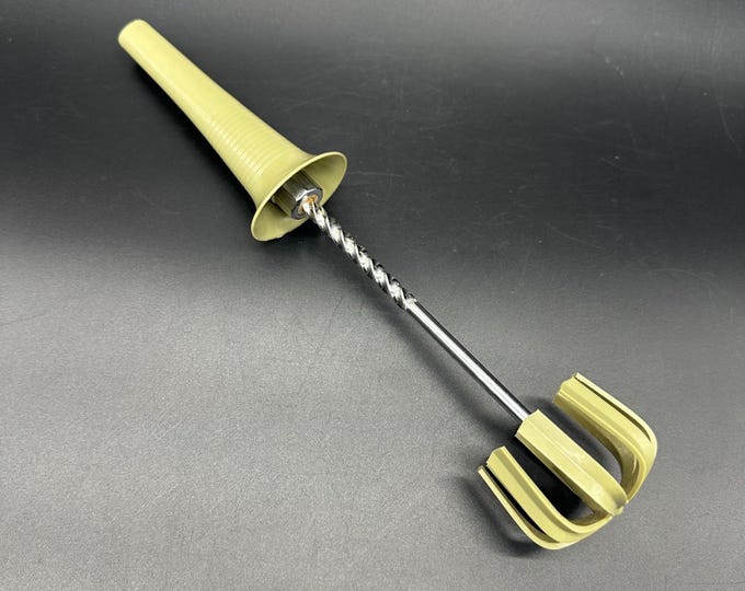 Vintage Hand Mixer Pressure Twist Egg Beater Whisk Green 1970s Kitchen ...