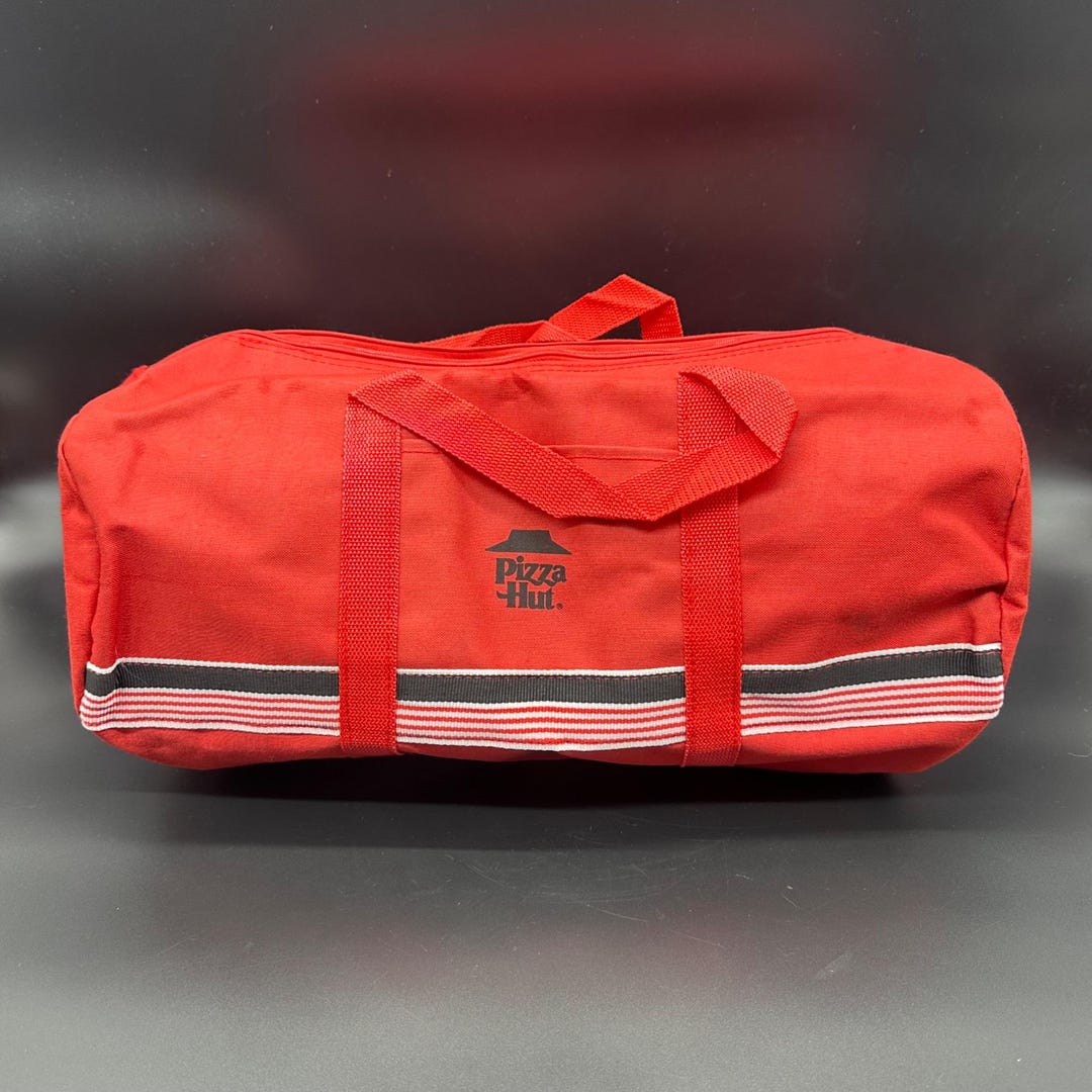 Vintage Pizza Hut Red Duffel Bag 1990s Promotional Gym Travel Bag ...