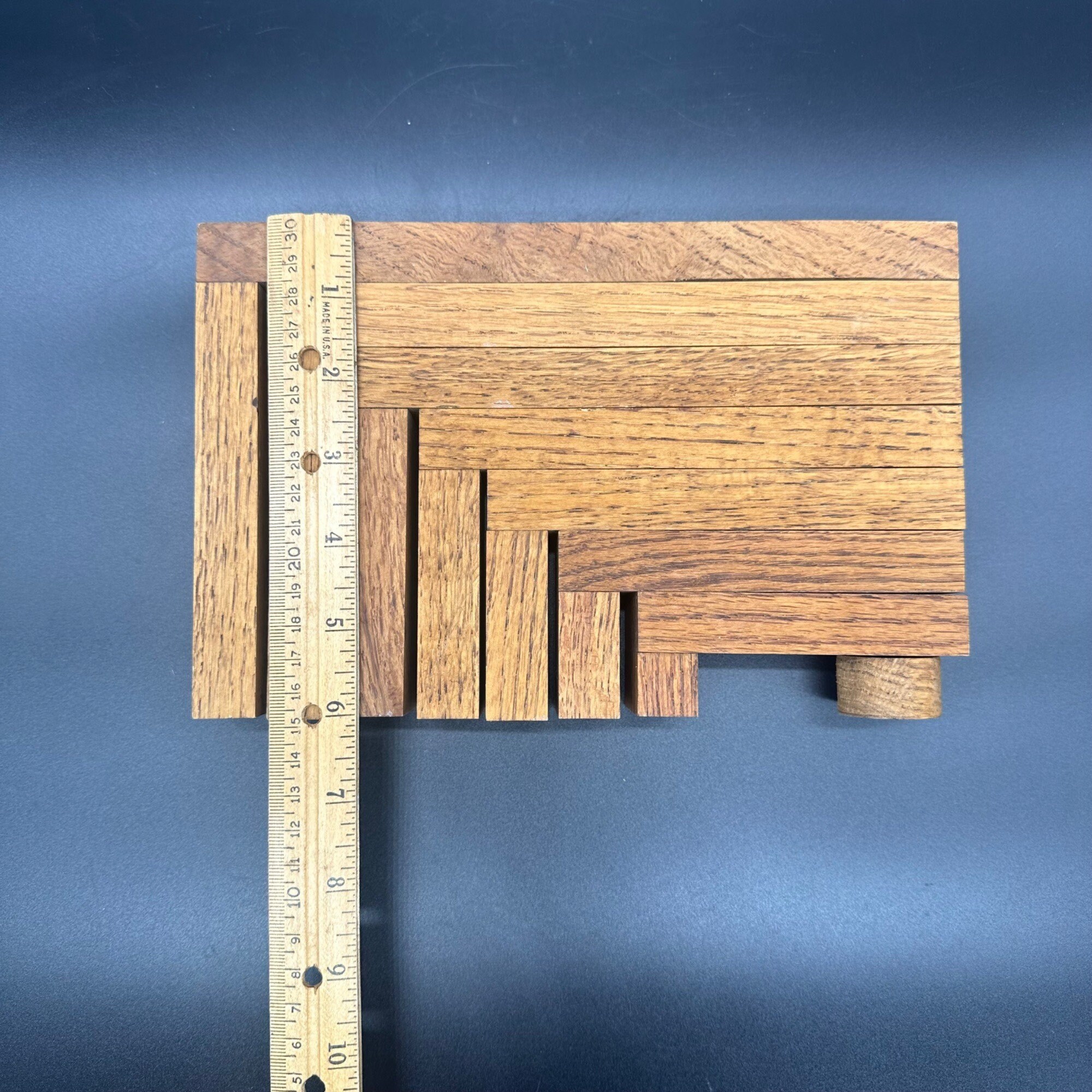 Vintage Candle Holder Wooden Reticulating Mid Century Modern 7 Candles ...