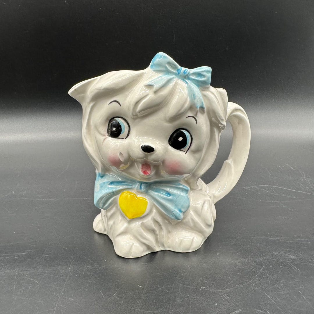 Vintage Lefton Mr Toodles Creamer Kitsch Maltese Dog Pitcher ...