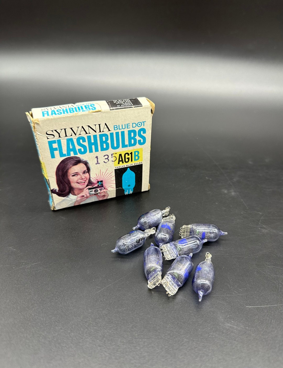 Vintage Flashbulbs Sylvania Blue Dot AG1B Original Box - Etsy