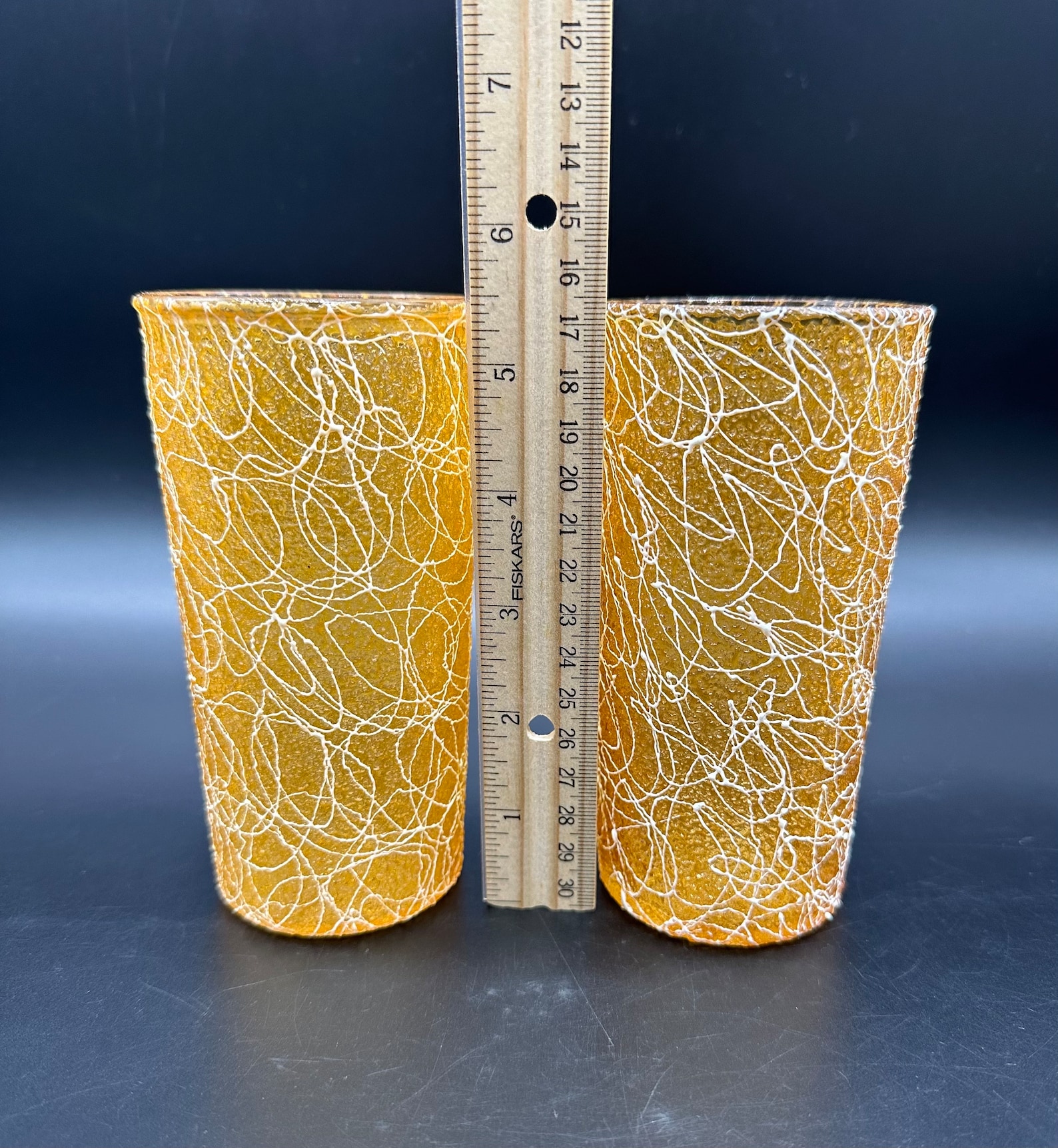 Vintage Spaghetti String Glasses Tumblers Mid Century Modern Set of 2 ...